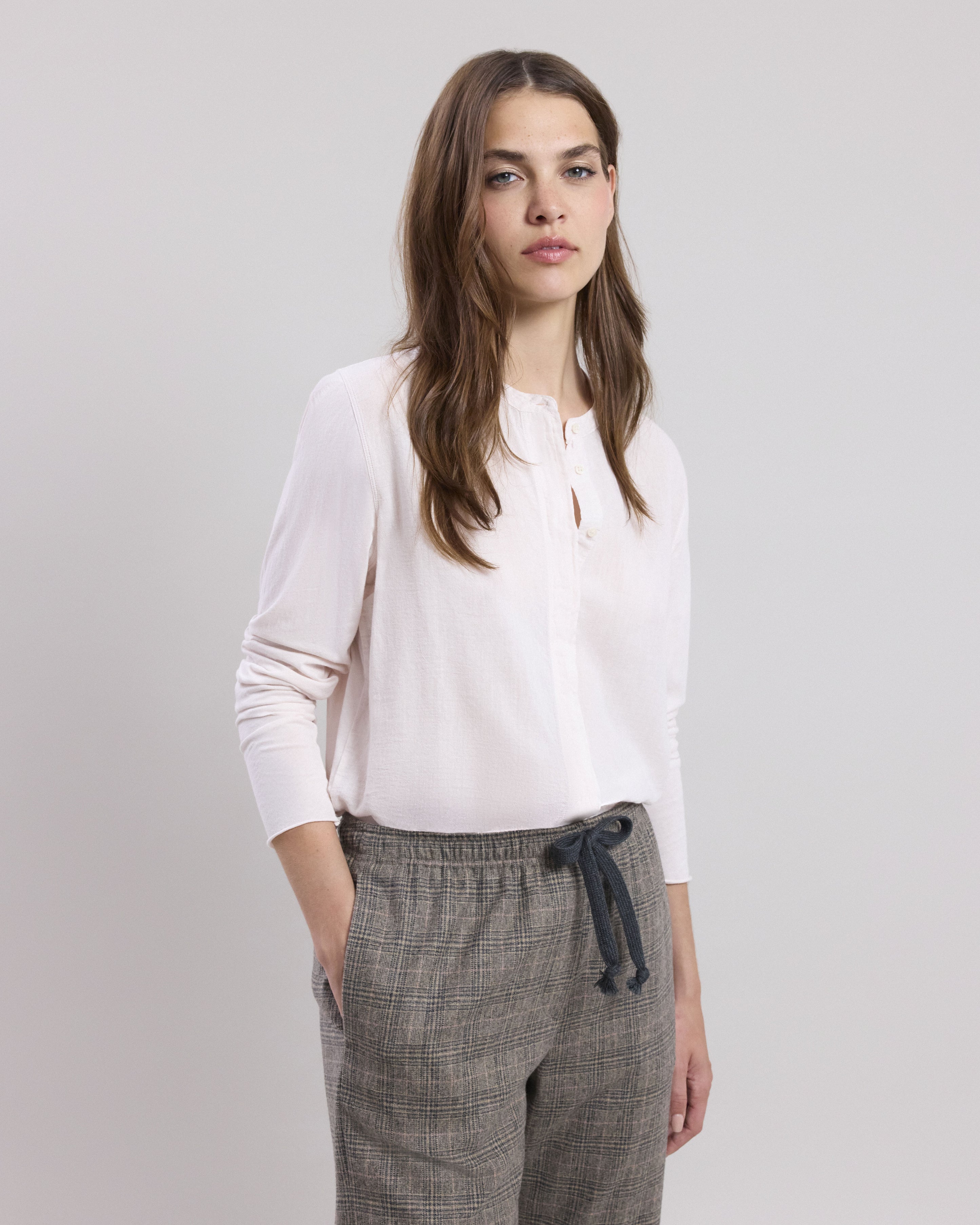 Talva Women's Pink double fabric cotton Shirt - Woman shirt - Hartford